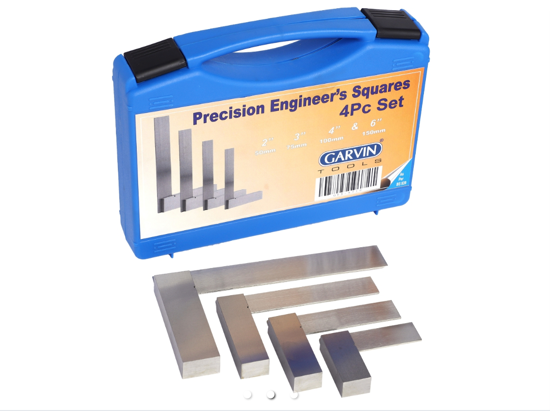 Engineers Steel Square Set 4pc - 2, 3, 4- & 6-Inch Squares for ...